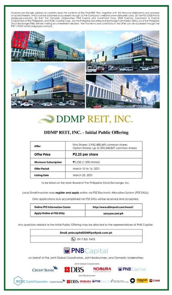🔔DDMP REIT IPO Offer period starts Today! - All About REIT Philippines