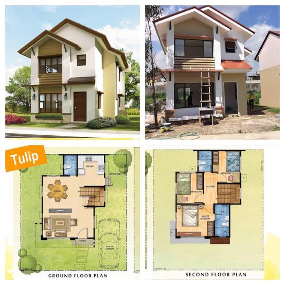 Tulip House design by Filinvest - Floor Plans and House Designs