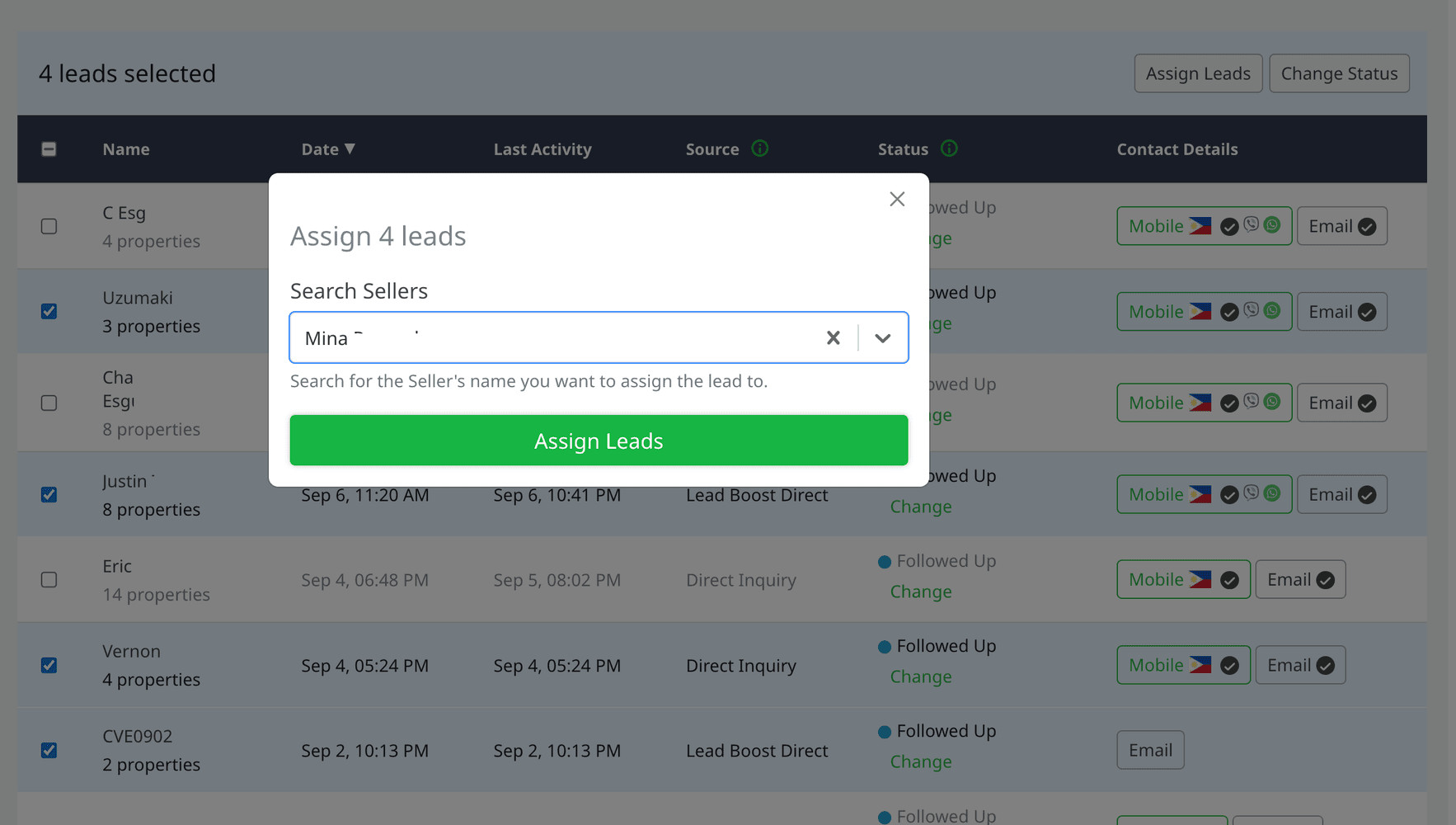 Improvement: Profile Photo and Leads CRM Bulk Actions - OnePropertee Community
