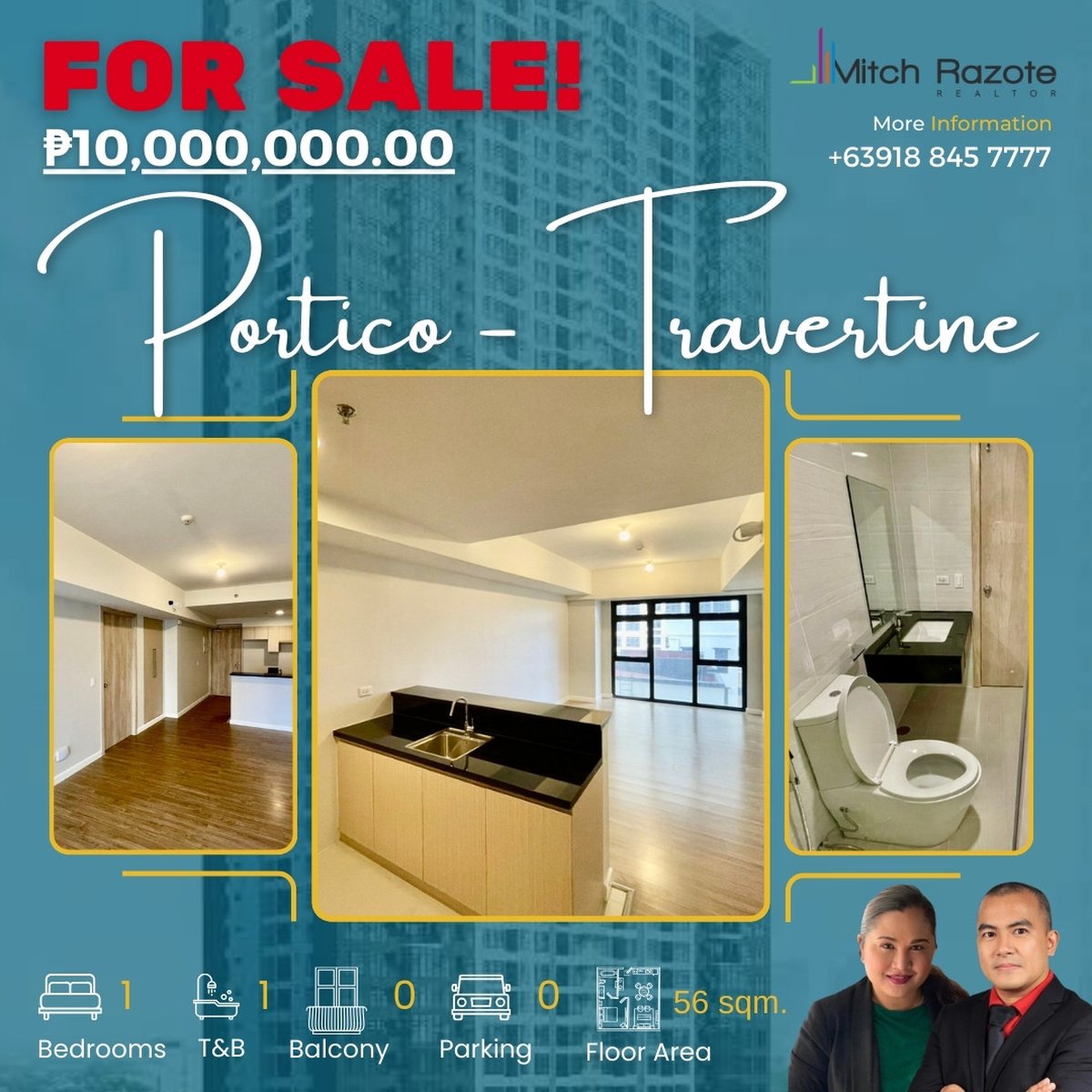 Brand New 1 Bedroom Unit For Sale at The Travertine at Portico near ...