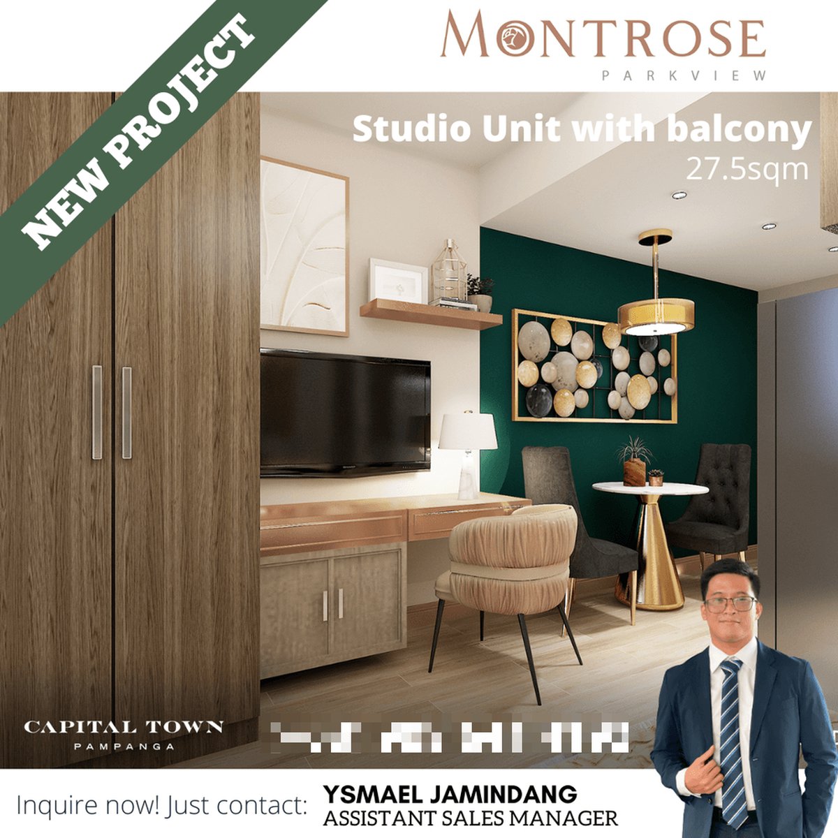 Montrose Parkview Studio Unit (27.5sqm) For Sale in Capital Town [Condo 🏙️] (March 2023) in San ...