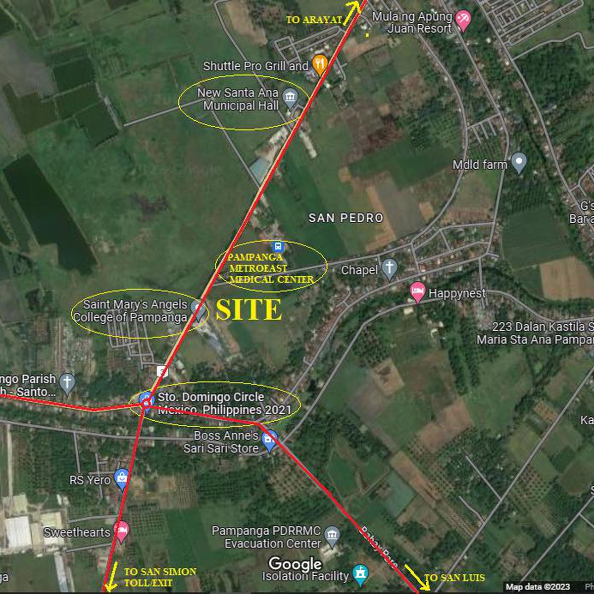 RAWLAND IN PAMPANGA WITH UNFINISHED SUBDIVISION ALONG NATIONAL HIGHWAY ...