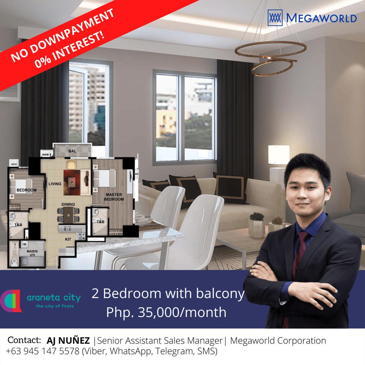 30 sqm Studio with Balcony unit for sale in Araneta City Cubao [Condo 🏙 ...