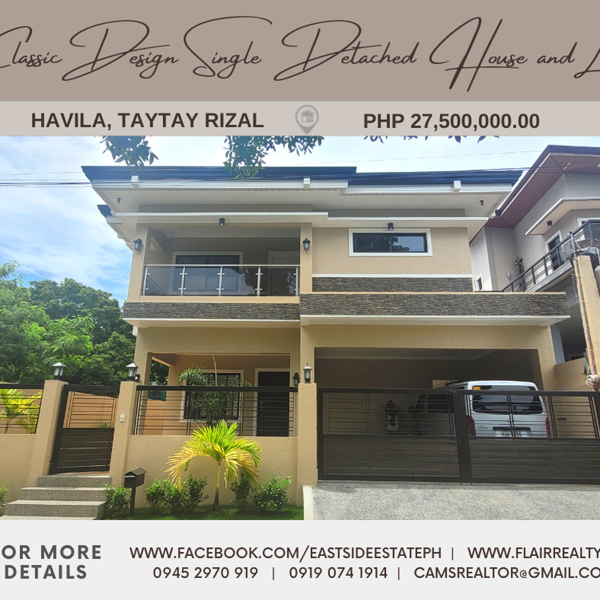 Classic Design Single Detached House and Lot in Havila, Taytay Rizal ...
