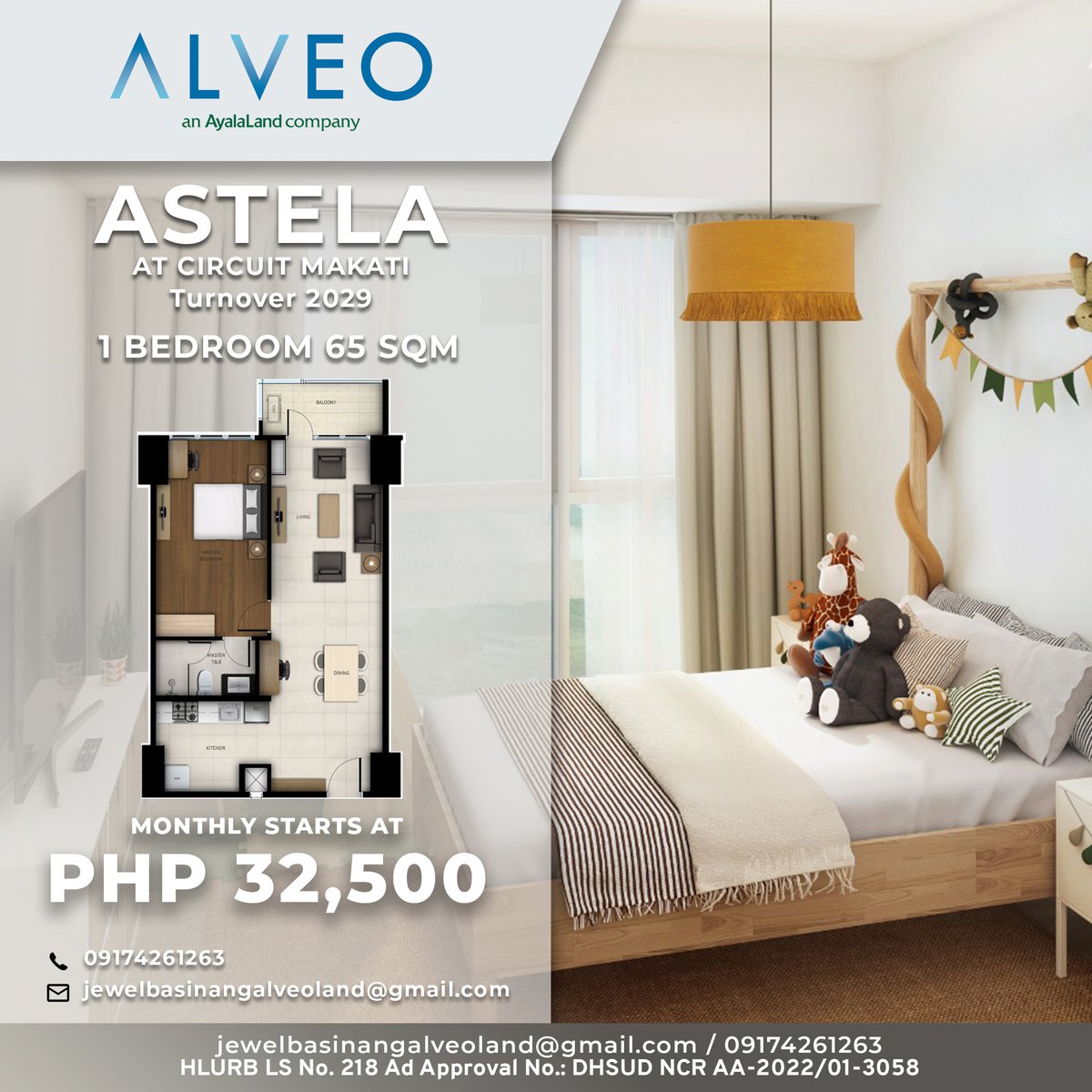 65 sqm | Newest Residential Tower In Circuit Makati - Astela by Alveo ...