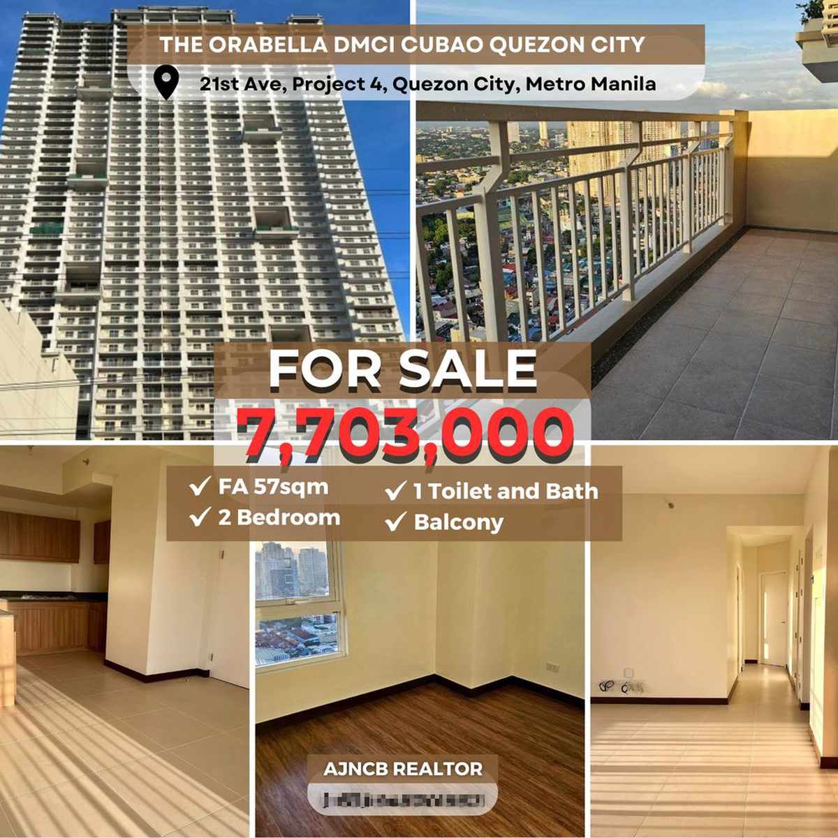 PET FRIENDLY 2 BEDROOM w/ BALCONY - THE ORABELLA CUBAO QUEZON CITY ...