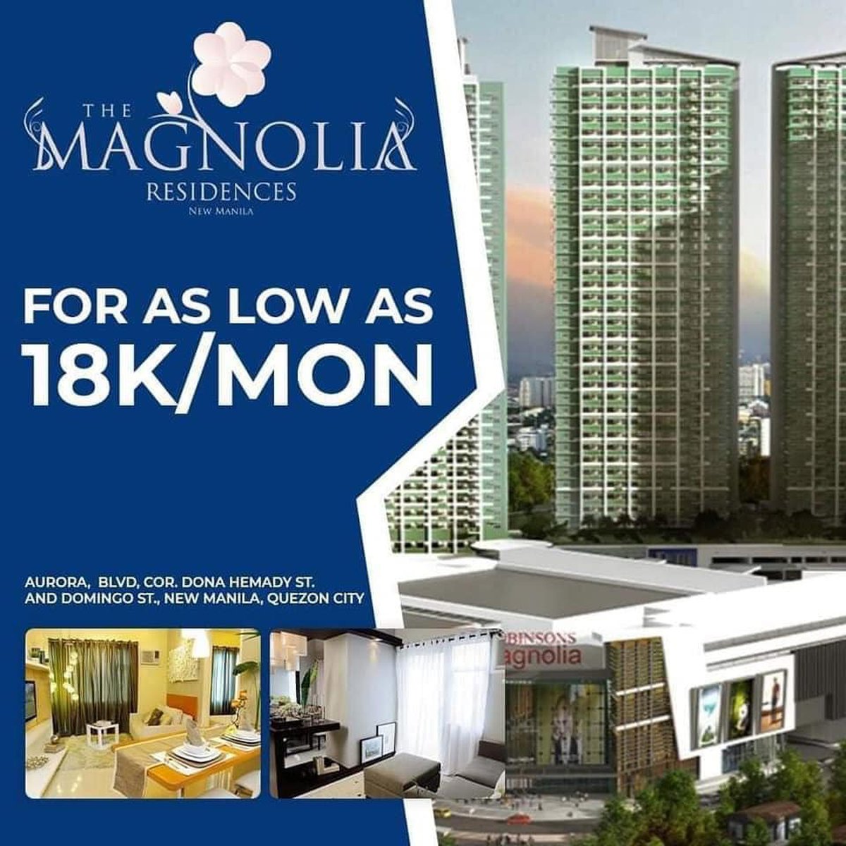 RFO Condo in New Manila near LRT2 Gilmore MRT 4 N.Domingo CUbao CBD ...
