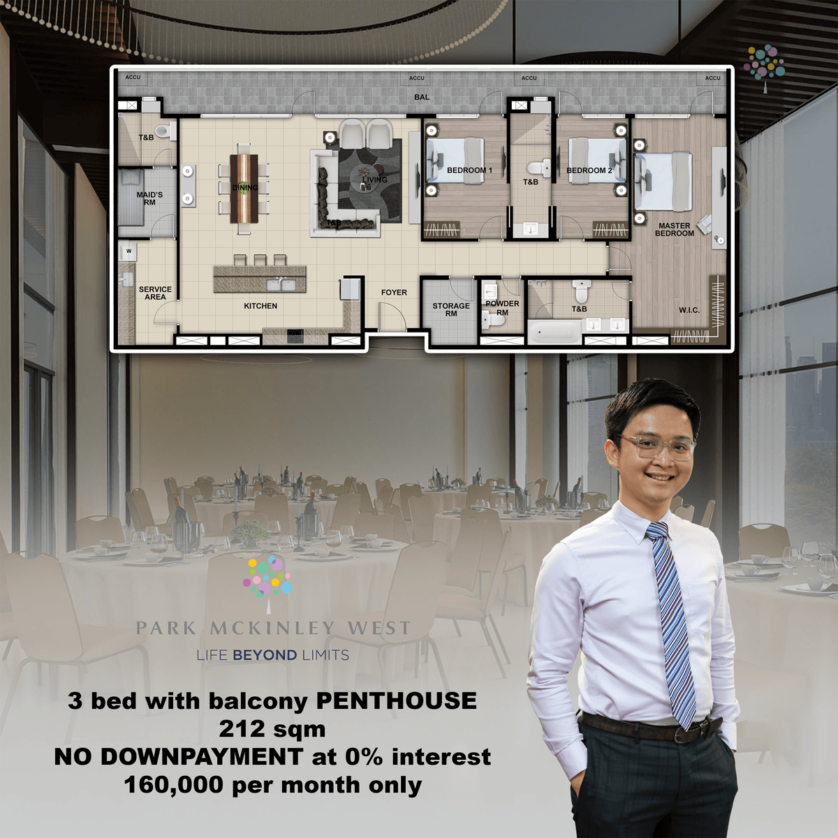 212 sqm Penthouse 3 bedroom Park Mckinley West Bgc condo for sale [Condo 🏙️] (June 2023) in BGC ...