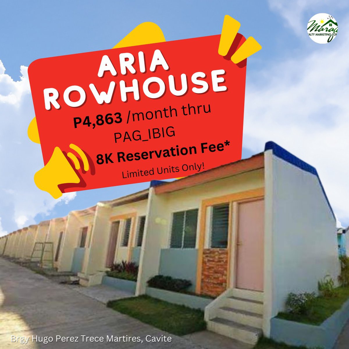 Rowhouse, 4K/month thru pag-ibig located at Brgy. Hugo Perez [House and ...