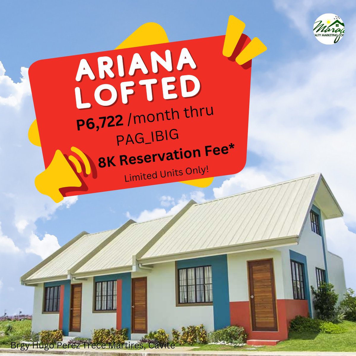 Lofted House, 6K/month thru pag-ibig located at Brgy. Hugo Perez [House ...