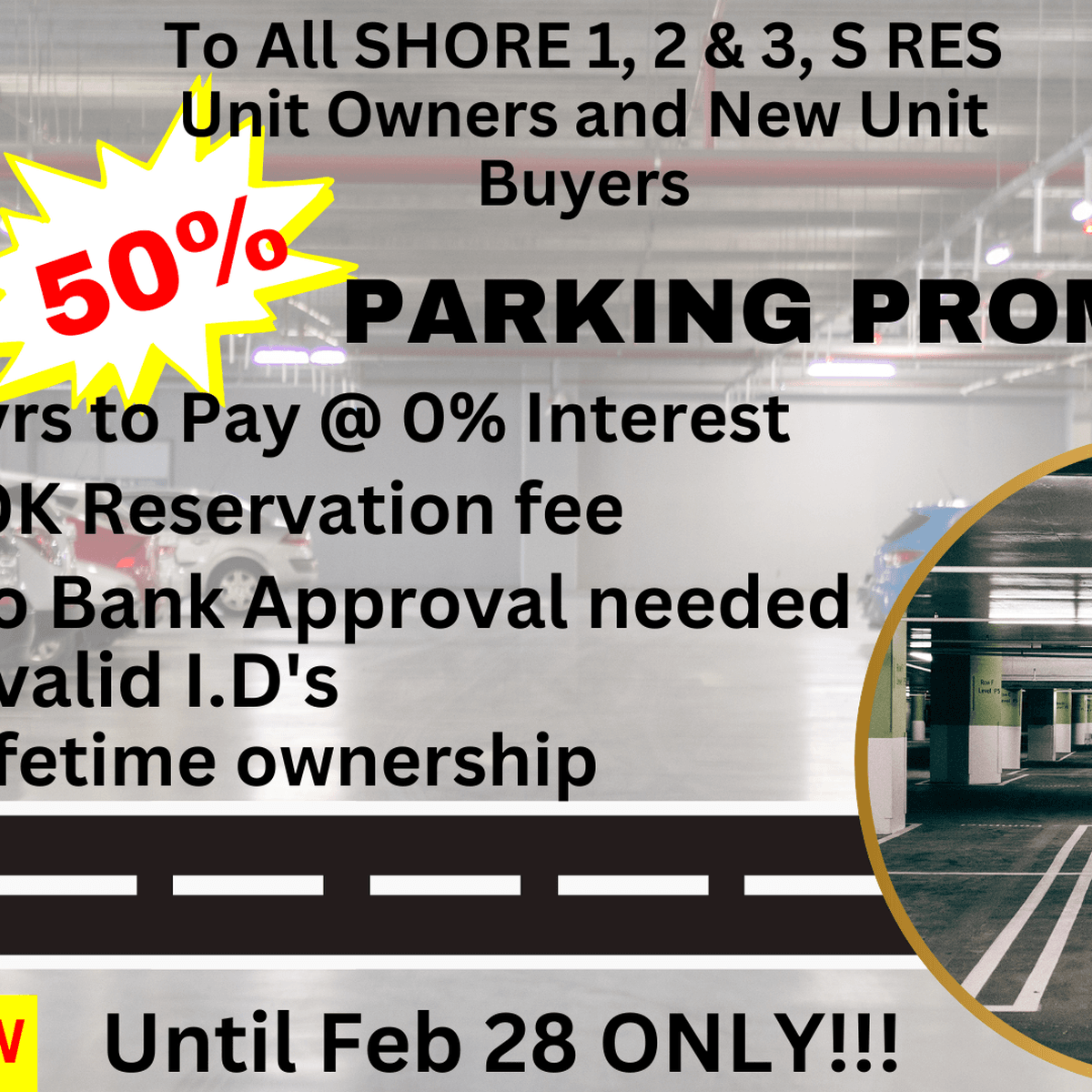 50% DISCOUNT THIS FEBRUARY SMDC PARKING Promo [Condo 🏙️] (August 2023 ...