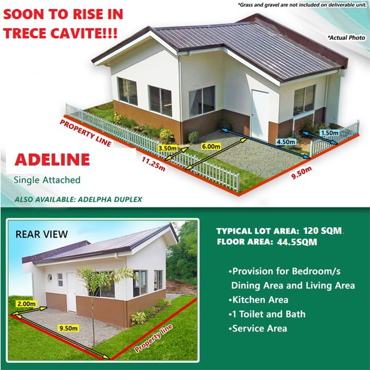 Adeline Single attached & Tangerine (Row House ) @ Naic Cavite [House ...