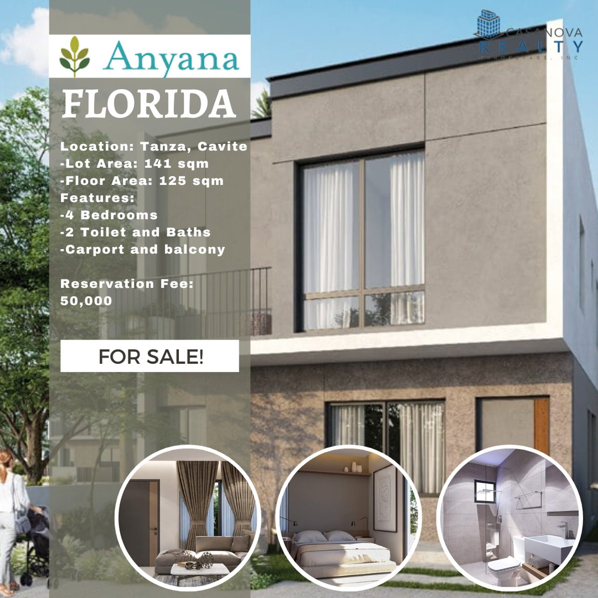 4BR Anyana Florida Model For Sale in Tanza Cavite [House and Lot 🏘️ ...