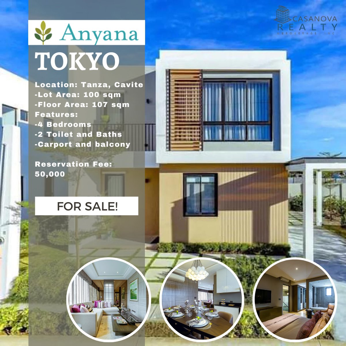 4BR Anyana Tokyo model House and Lot For Sale in Tanza Cavite [House ...