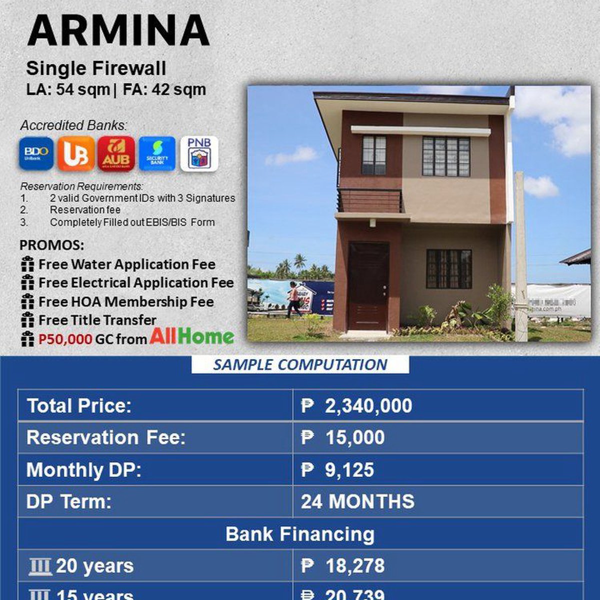 Armina Single Firewall available in Tagum City, Davao de Oro [House and ...