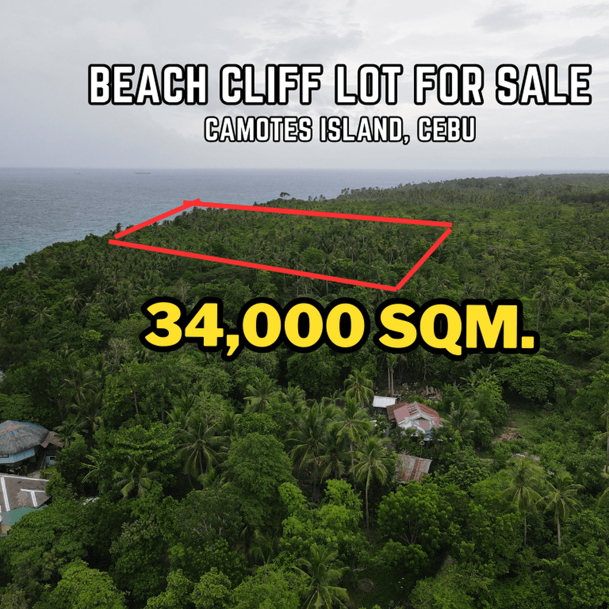 3.4 Hectares Beach Cliff Lot For Sale in Santiago, Camotes Island [Lot ...
