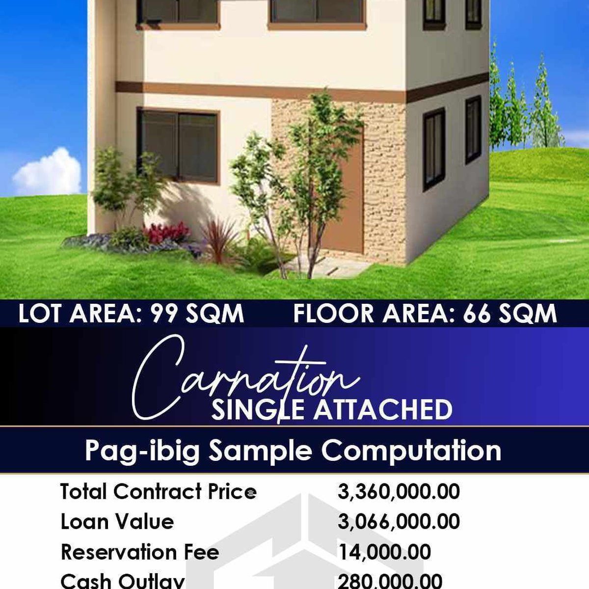 Carnation Single Attached House For Sale in General Trias Cavite [House ...