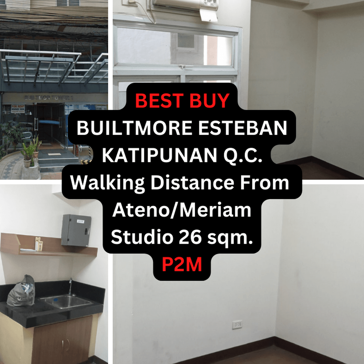 BuiltMore Tower Esteban Abada Katipunan Q.C. Best Buy Studio Unit ...