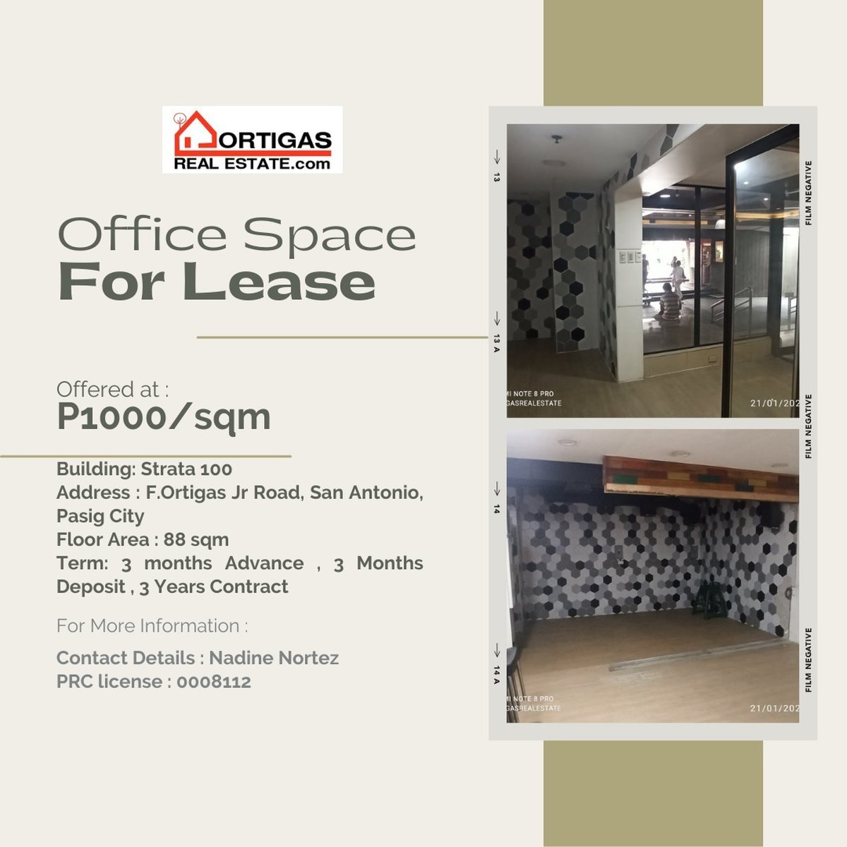 Ground Floor Commercial Space For Lease at Strata 100 Ortigas CBD ...