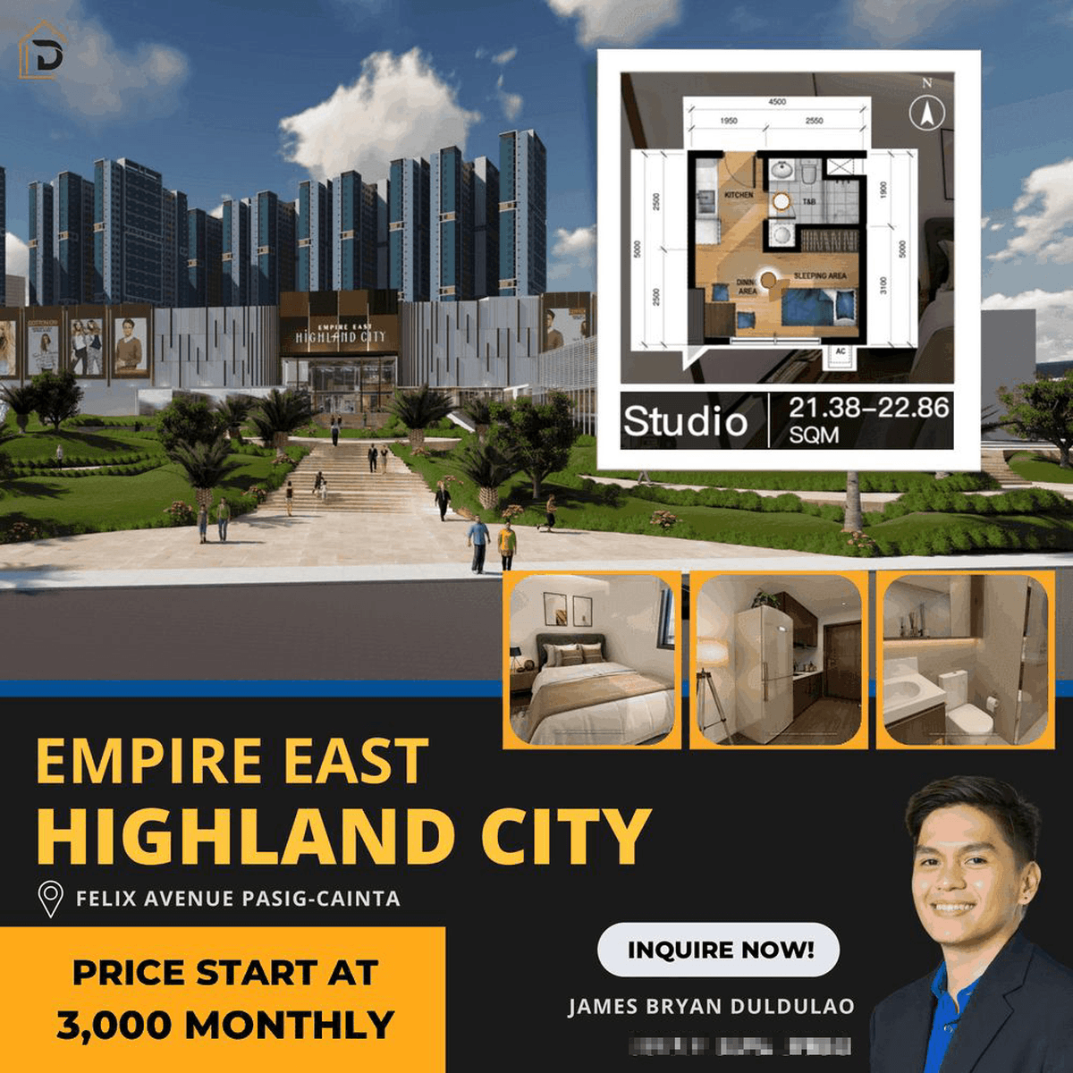 EXECUTIVE STUDIO UNIT FOR SALE IN PASIG CITY [Condo 🏙️] (October 2023) in Pasig, Metro Manila ...