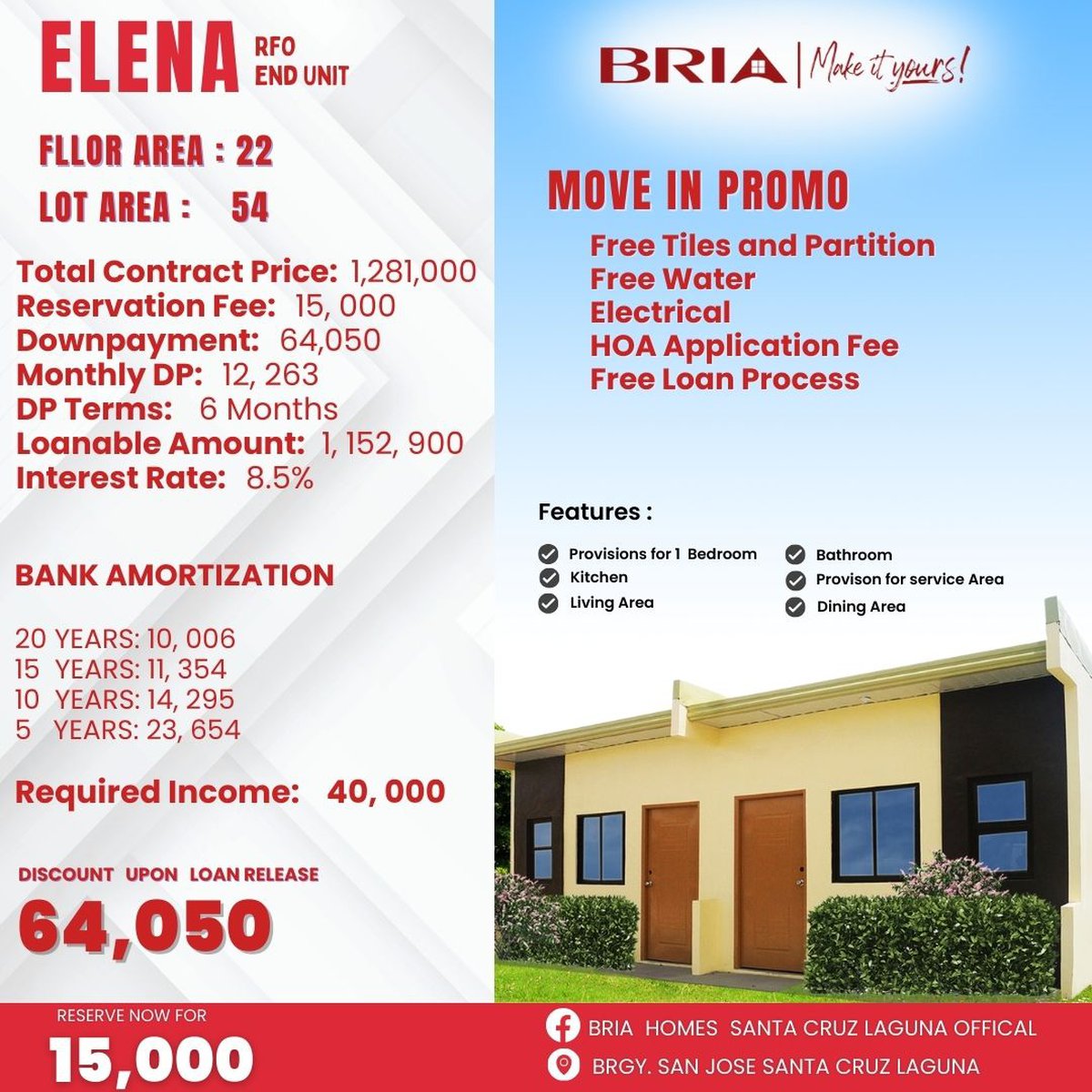Elena Rowhouse End Unit from Bria Homes [House and Lot 🏘️] (January ...