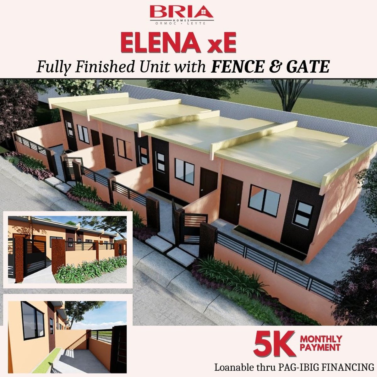 Elena xE Rowhouse with Fence & Gate for Sale in Bria Ormoc [House and ...