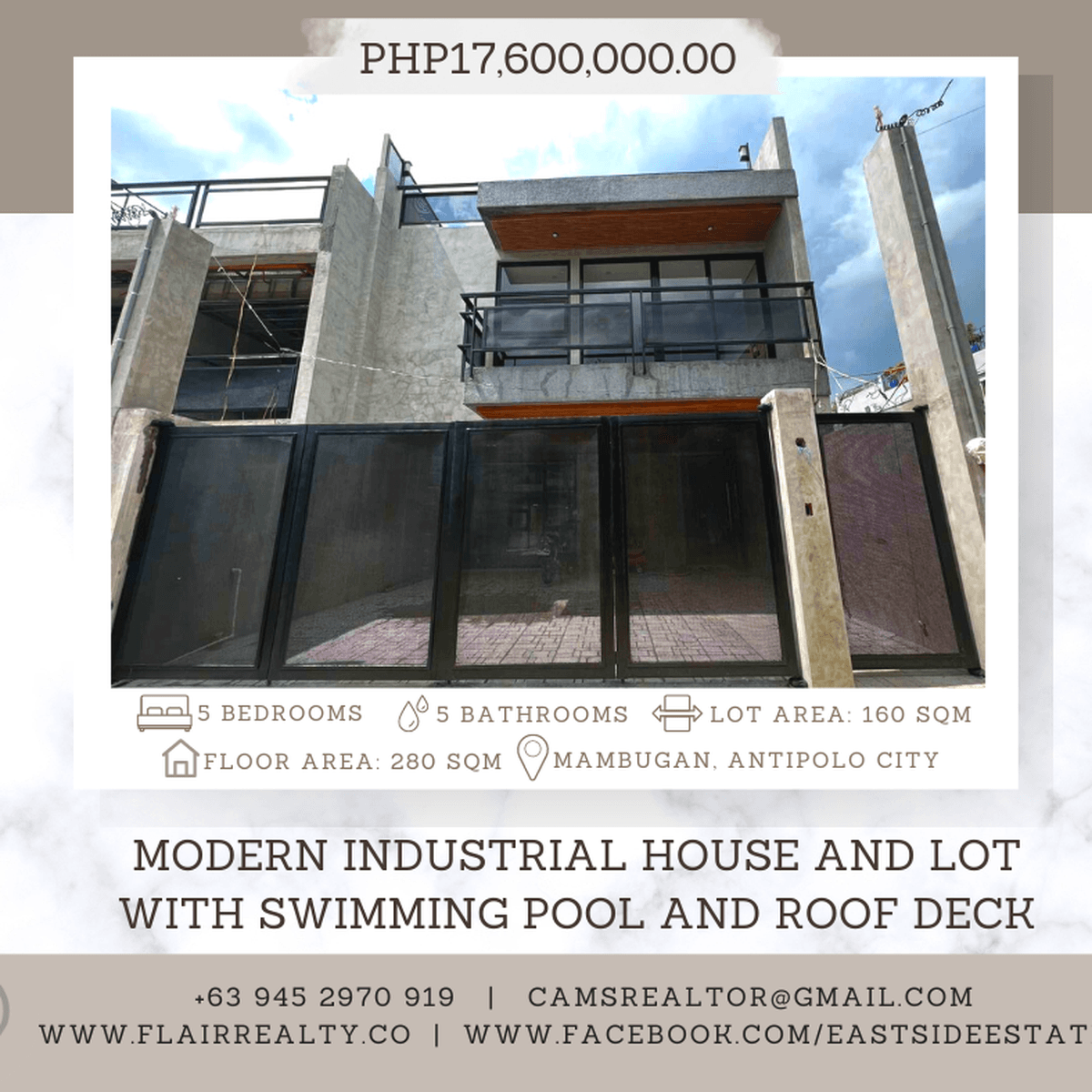 Modern Industrial House and Lot with lounge pool and roof deck [House ...