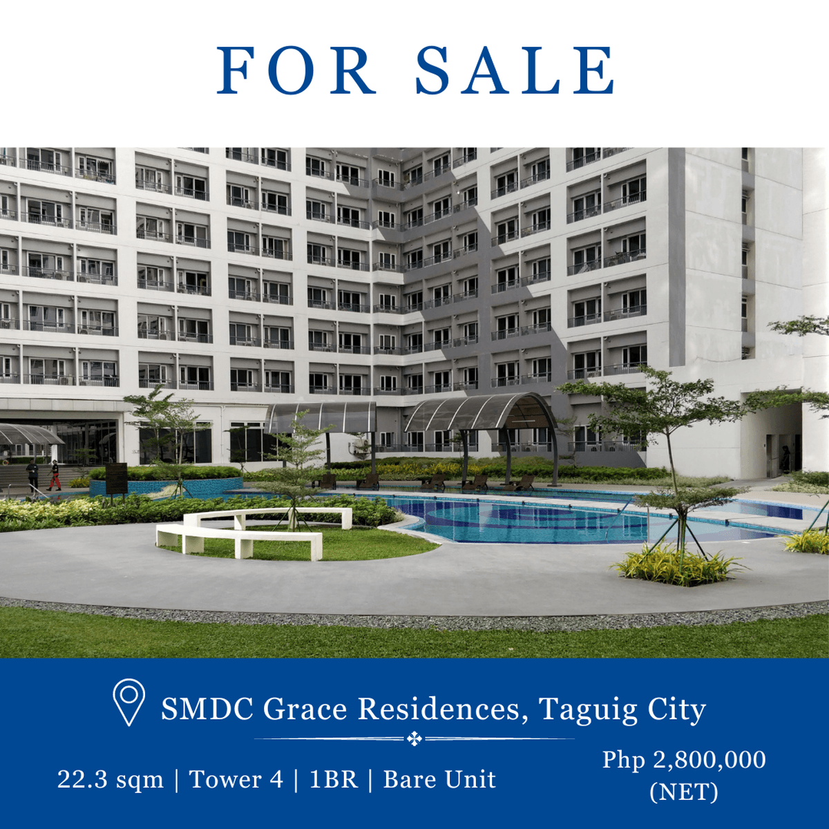 FOR SALE: 1BR BARE UNIT IN GRACE RESIDENCES, TAGUIG CITY [Condo 🏙️ ...