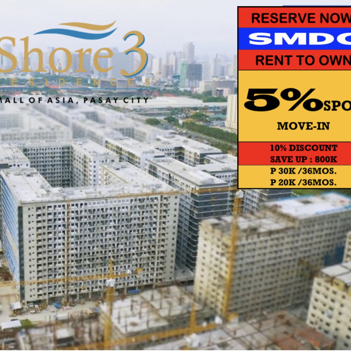 SMDC Shore 3 RESIDENCES Condo FOR SALE in Mall Of Asia ,Pasay City ...