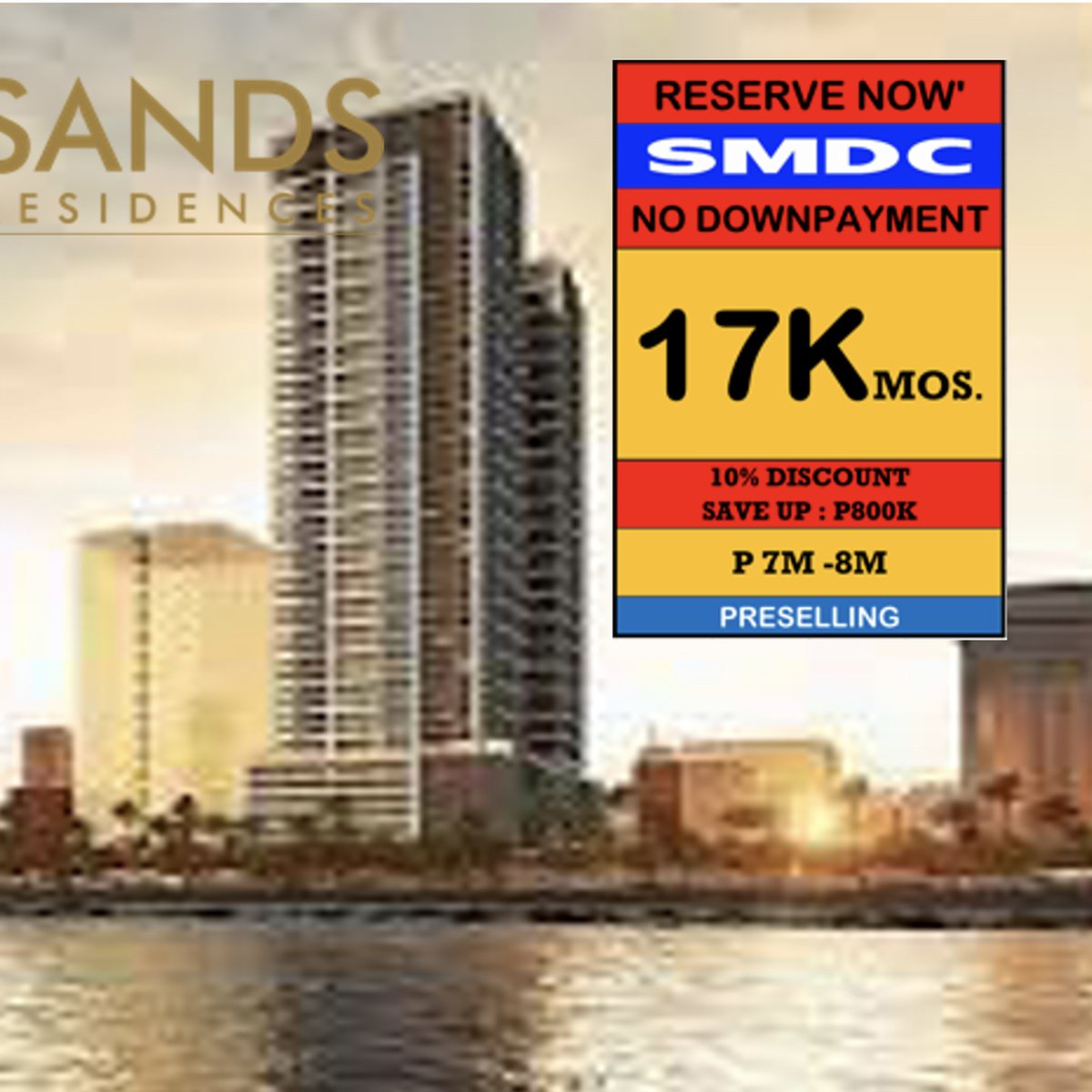 Condo for Sale in Roxas Boulevard ; Manila City at Sand Residences ...