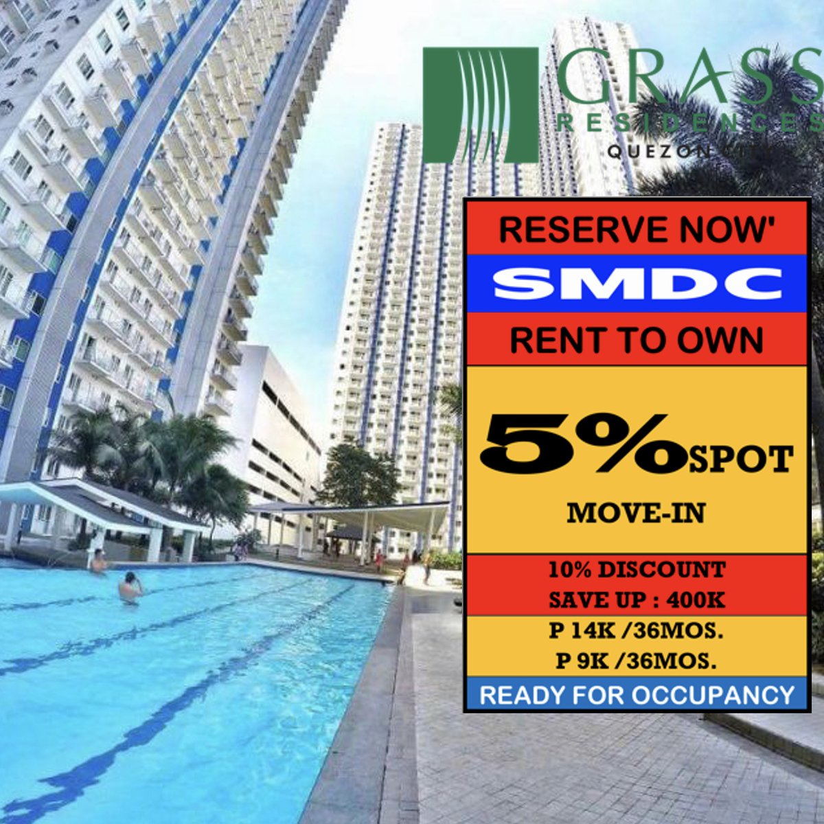 SMDC GRASS RESIDENCES Condo for Sale in SM North Edsa , Quezon City ...