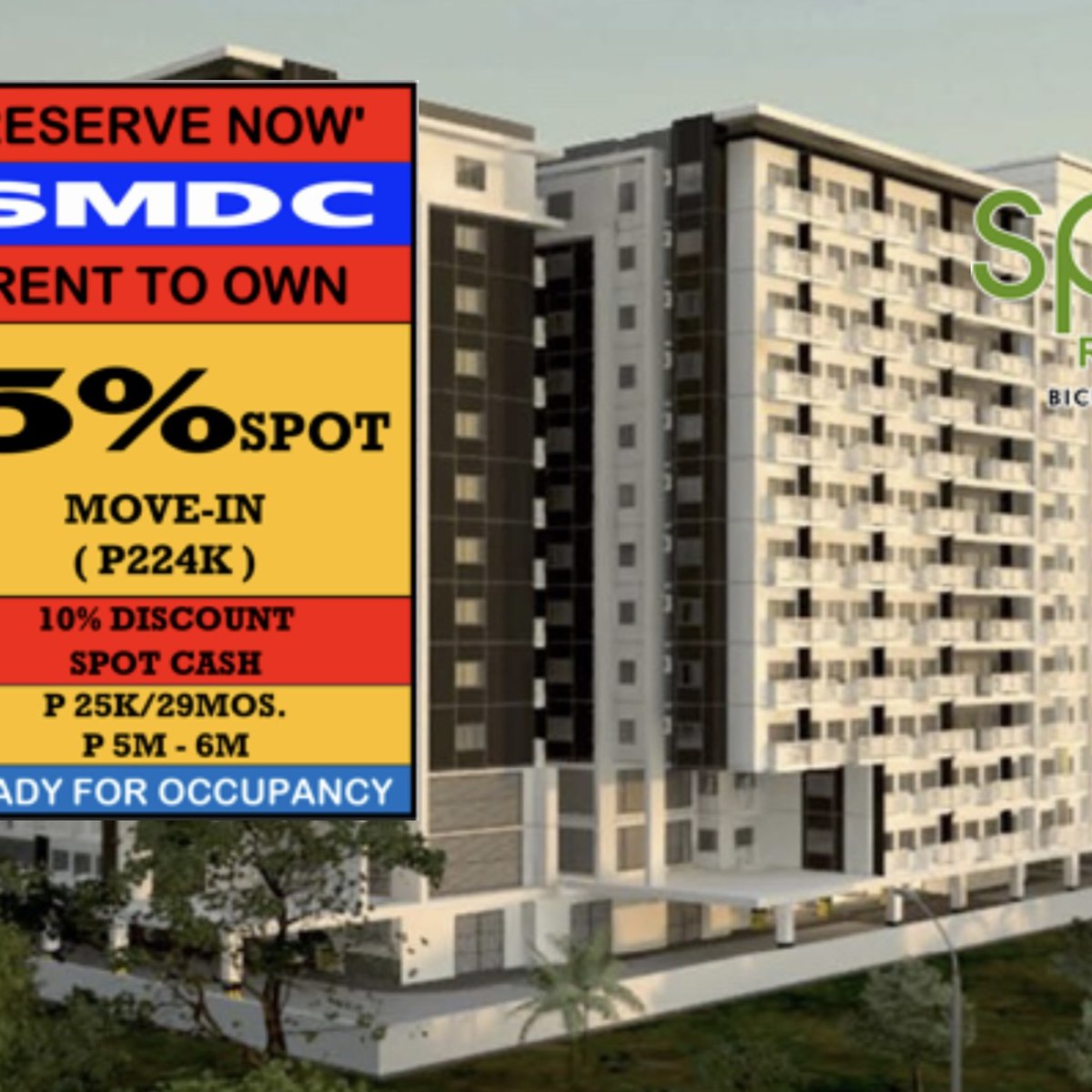 Condo for RENT in SM Bicutan, Paranaque City at SMDC Spring Residences ...