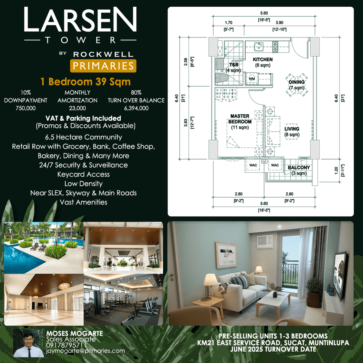 Pre-selling condo units of Larsen Tower by Rockwell Primaries [Condo 🏙️ ...