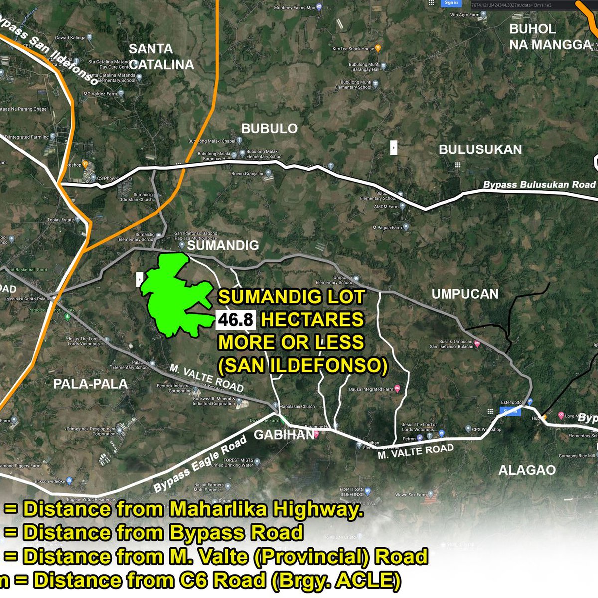 FARM LAND GOOD FOR HOUSING/INDUSTRIAL [Lot 🚜] (February 2024) in San Ildefonso, Bulacan for sale