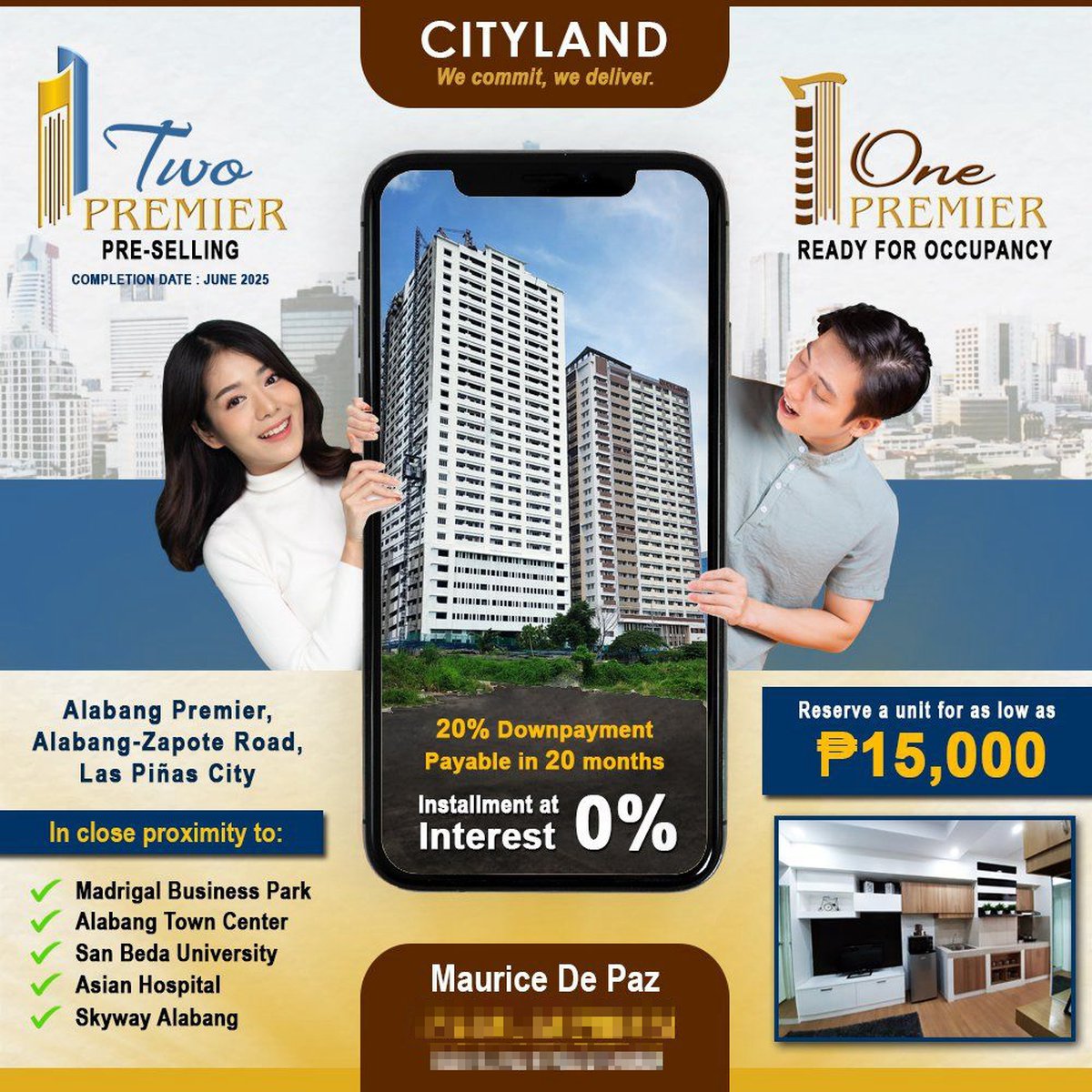 Cityland One Premier Alabang for as low as 2.1M [Condo 🏙️] (July 2024 ...