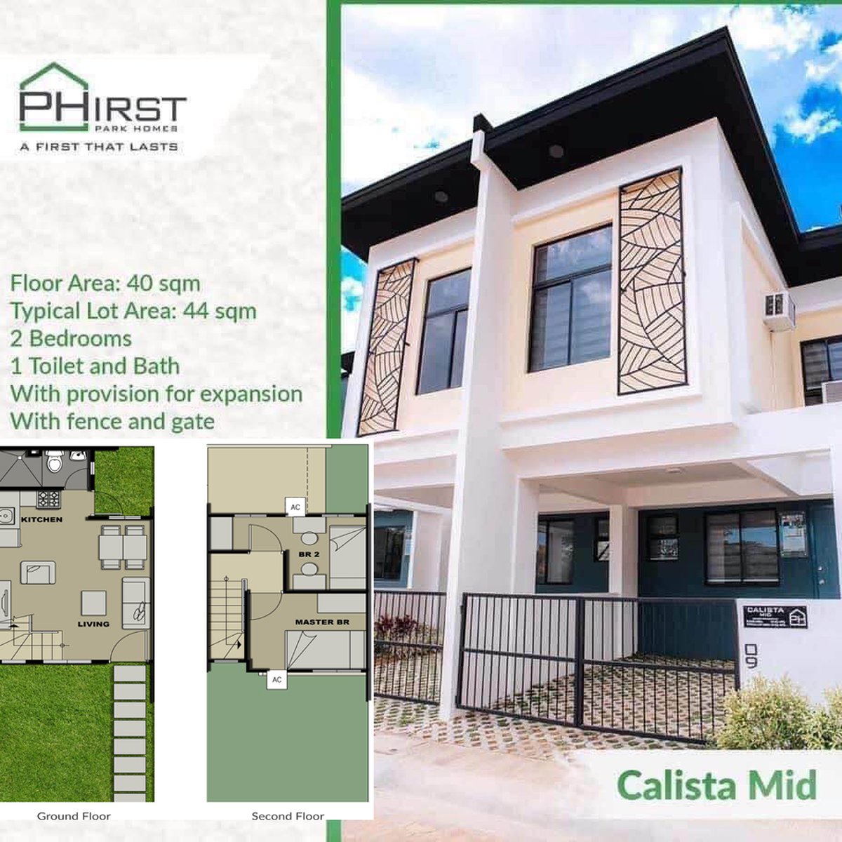 Phirst Park Homes General Trias Cavite - Calista Mid Unit [House and ...
