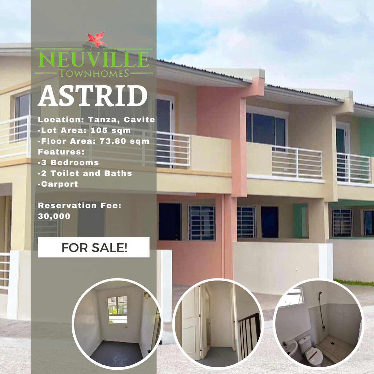 3BR Astrid Neuville Townhouse For Sale in Tanza Cavite [House and Lot 🏘 ...