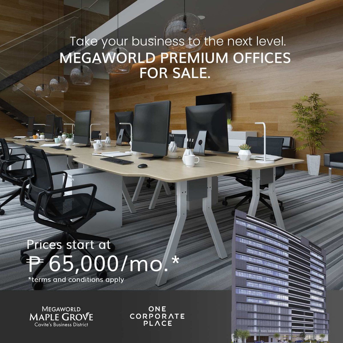 One Corporate Place Office Space by Maple Grove Megaworld Cavite ...