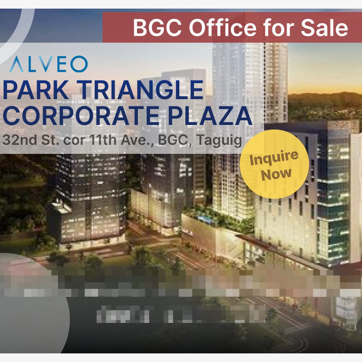 [BGC Office] Single/Whole Cut 149sqm Park Triangle Corporate Plaza ...