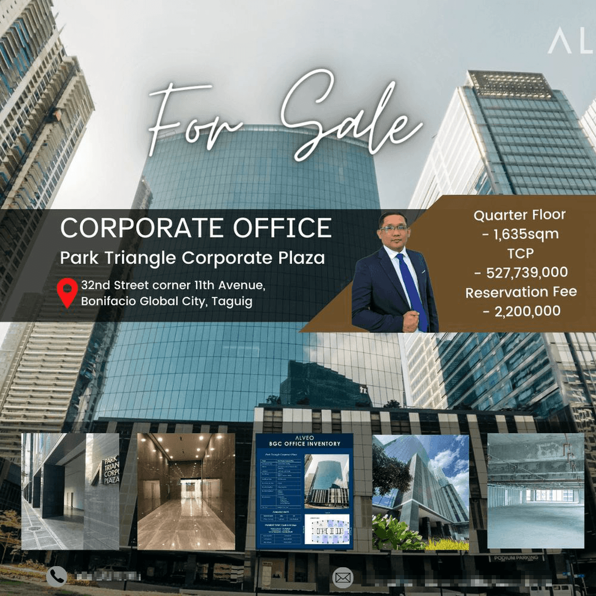 Corporate Office For Sale in BGC Park Triangle by ALVEO [Commercial ...