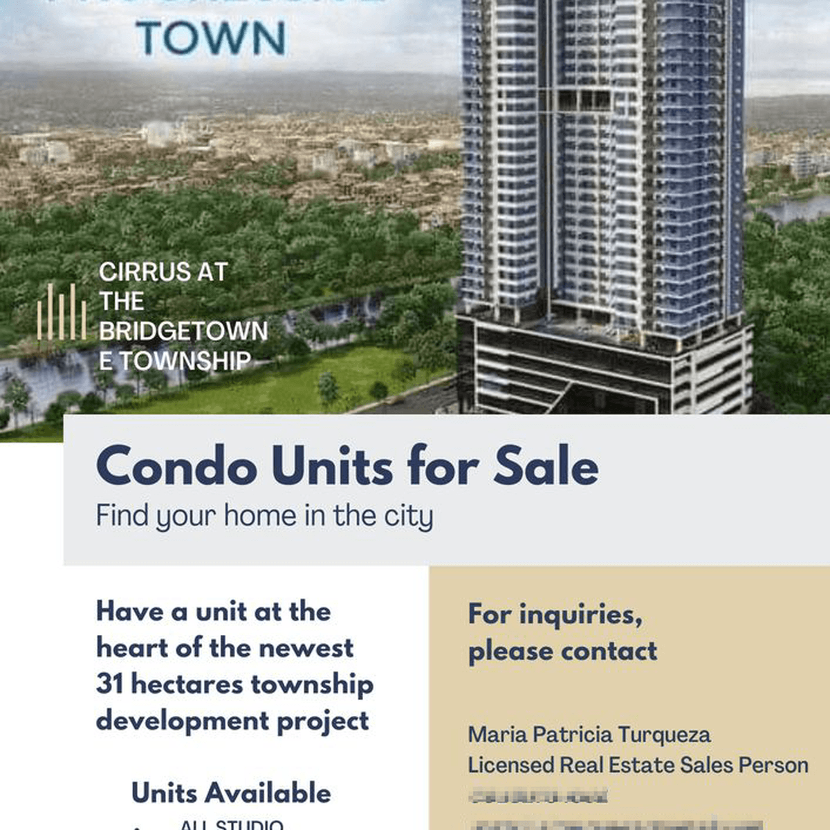 BRIDGETOWNE PASIG [Condo 🏙️] (April 2024) in Pasig, Metro Manila for sale