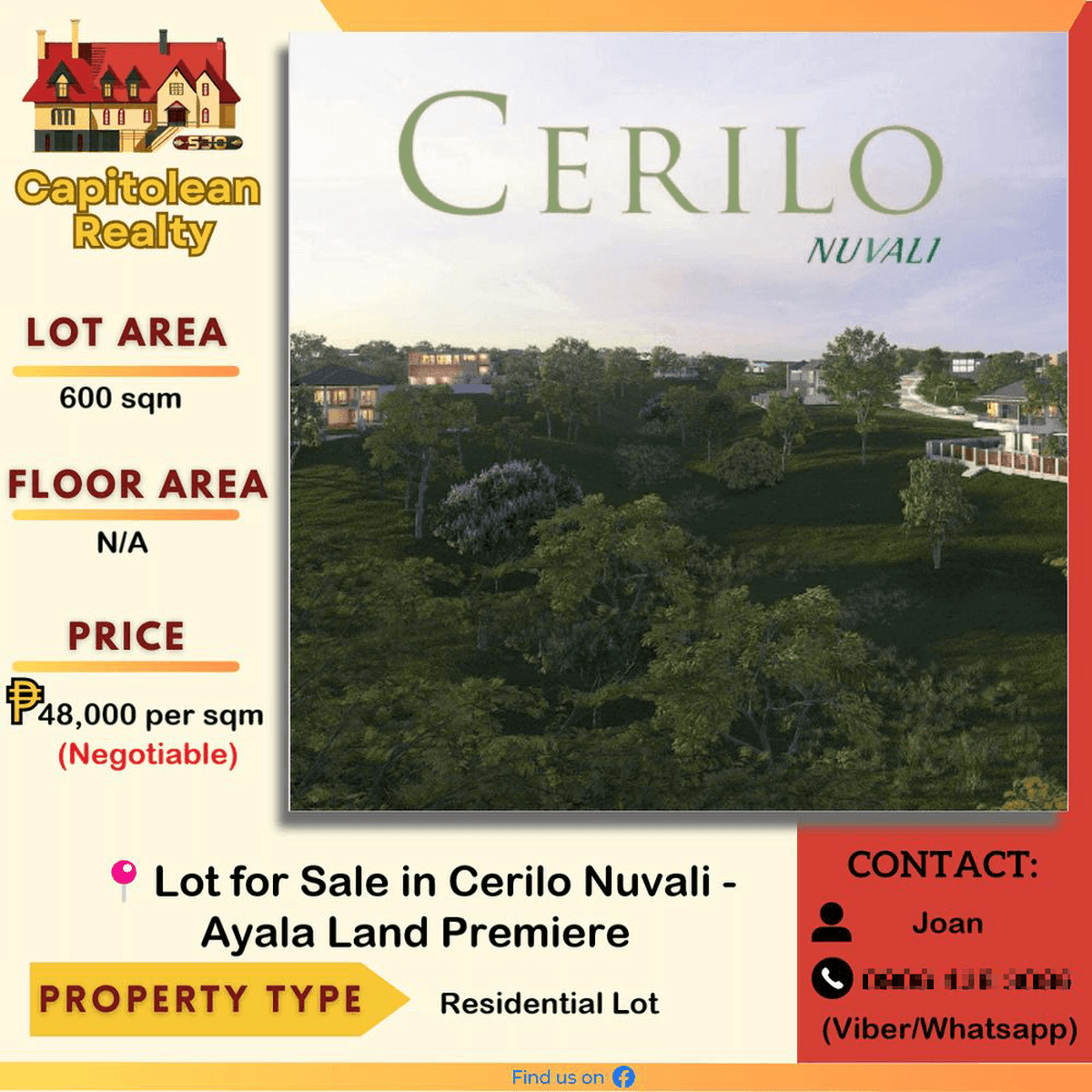 Prime 600 SQM Lot with View and Park Access in Cerilo Nuvali City [Lot ...