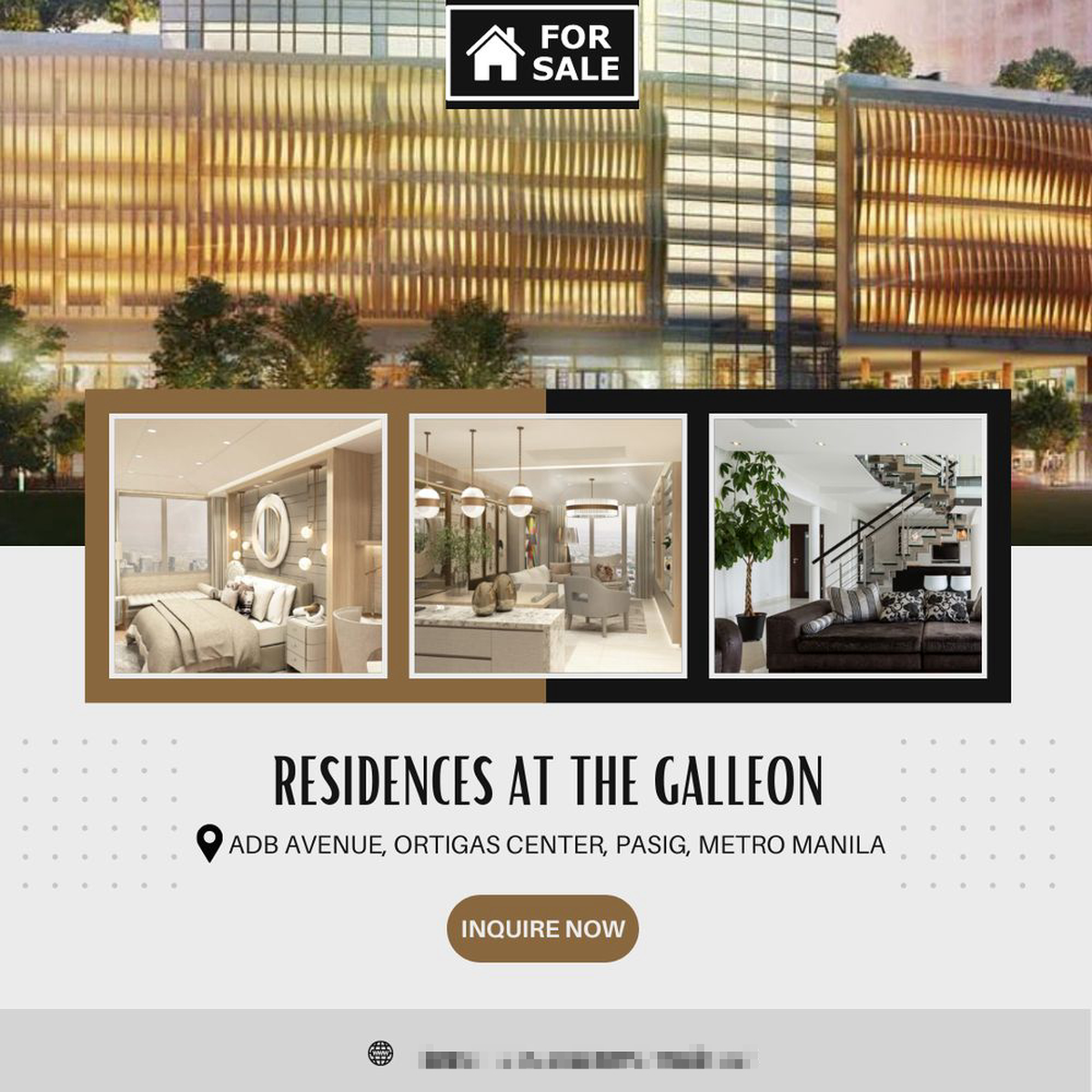 Residences At The Galleon 70sqm 1-BR Condo For Sale in Ortigas Pasig ...