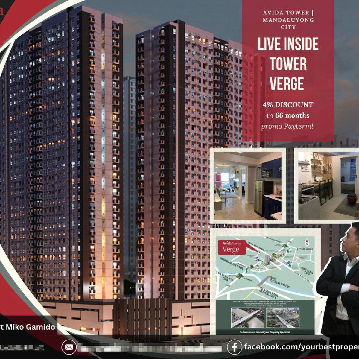 Avida Towers Verge 1 Bedroom with balcony. in Mandaluyong Manila [Condo ...