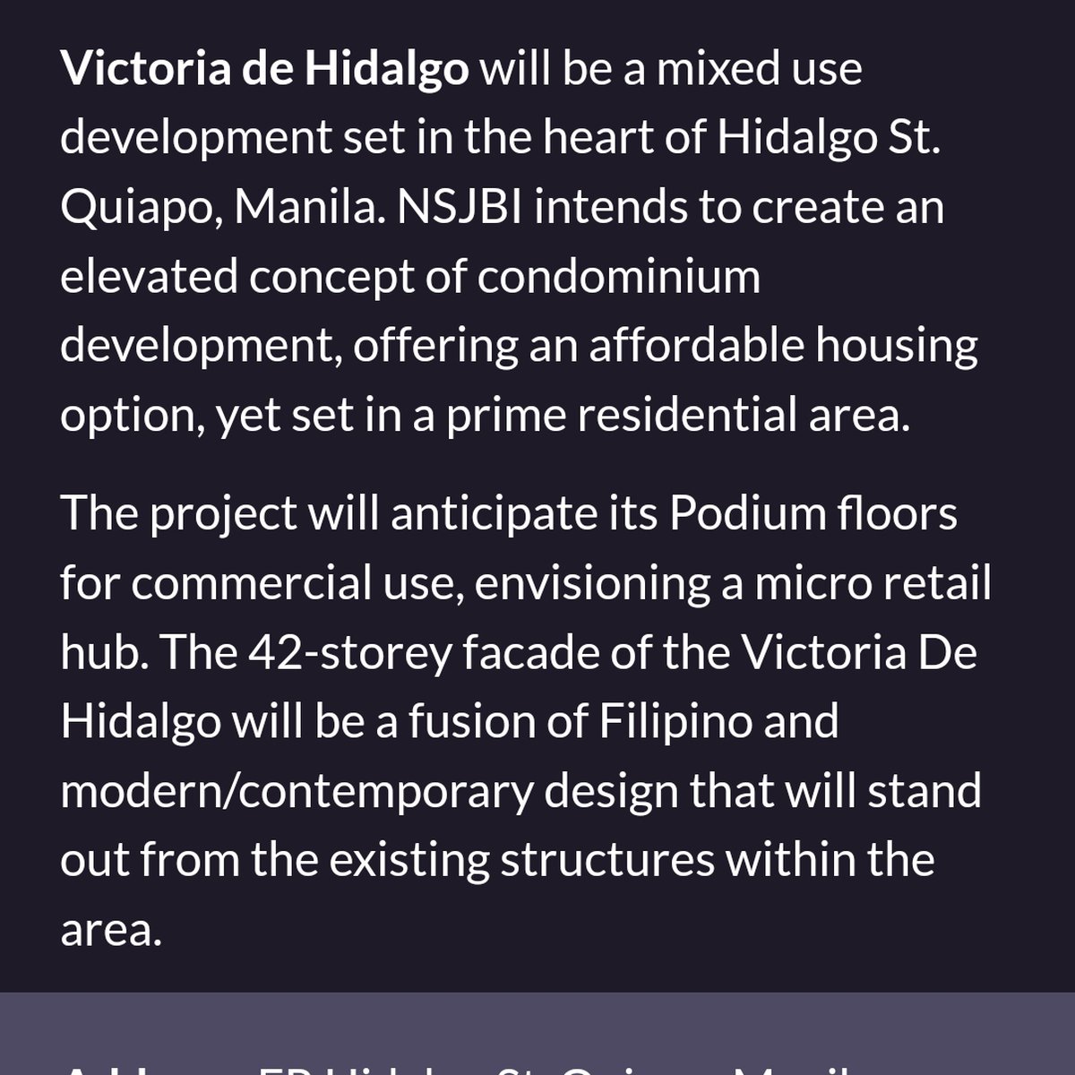 Welcome To Victoria De Hidalgo Pre-Selling Condominium in Quiapo [Condo ...