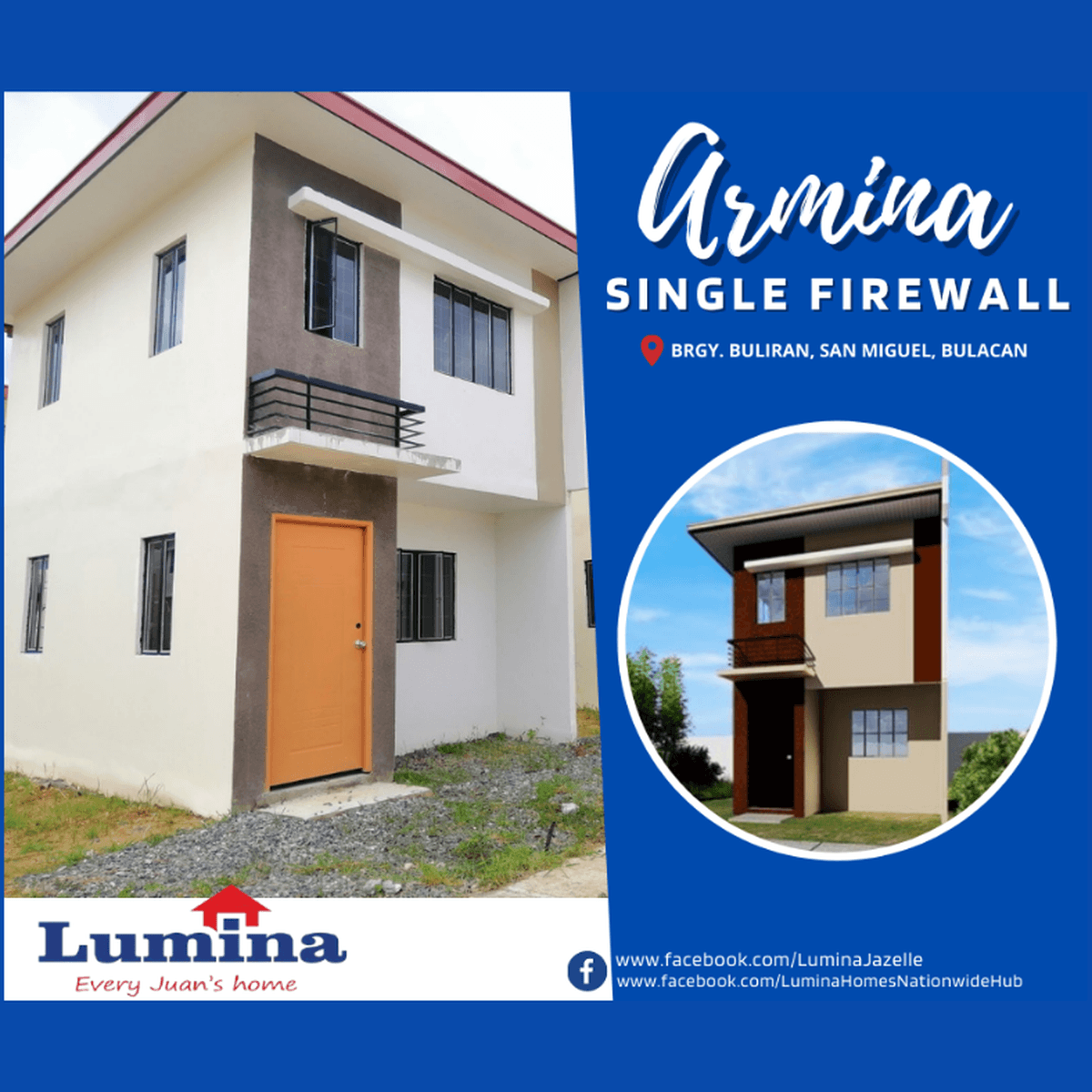 3-BR Armina Single Firewall for Sale | Lumina San Miguel Bulacan [House ...