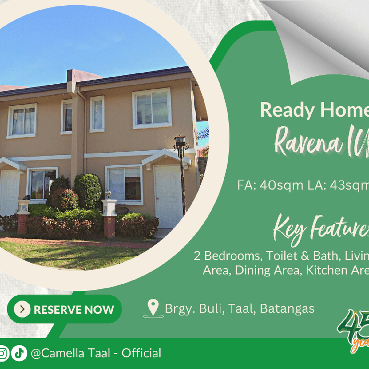 Ready Home RAVENA available in Camella Taal [House and Lot 🏘️] (March ...