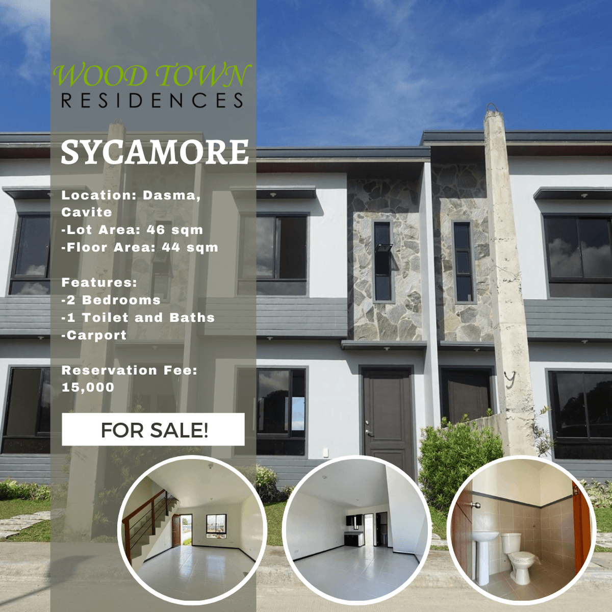 2BR Sycamore Woodtown Townhouse For Sale in Dasmarinas Cavite [House ...
