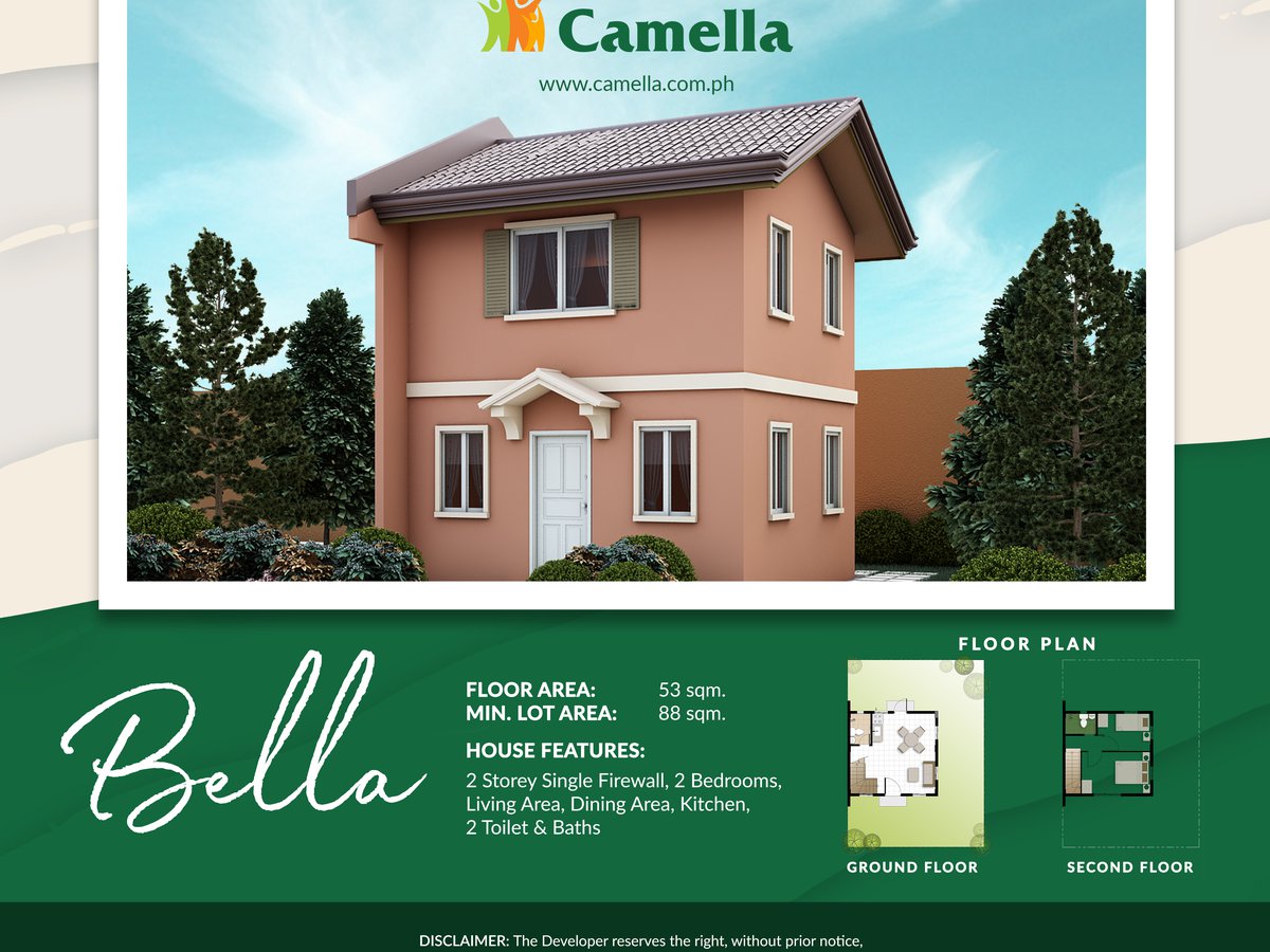 Bella Floor Plan Camella Homes | Floor Roma