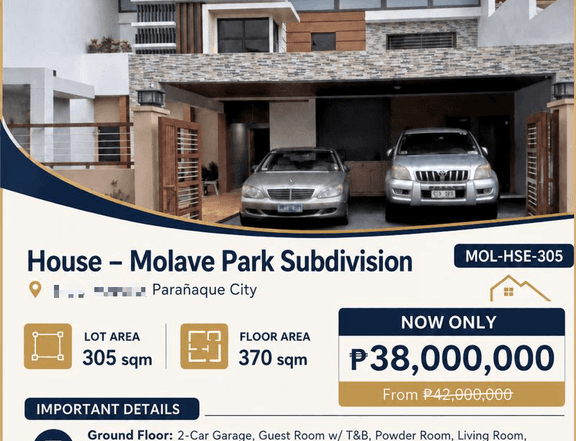 Molave Park Subdivision House And Lot For Sale Paranaque [15,598 ...